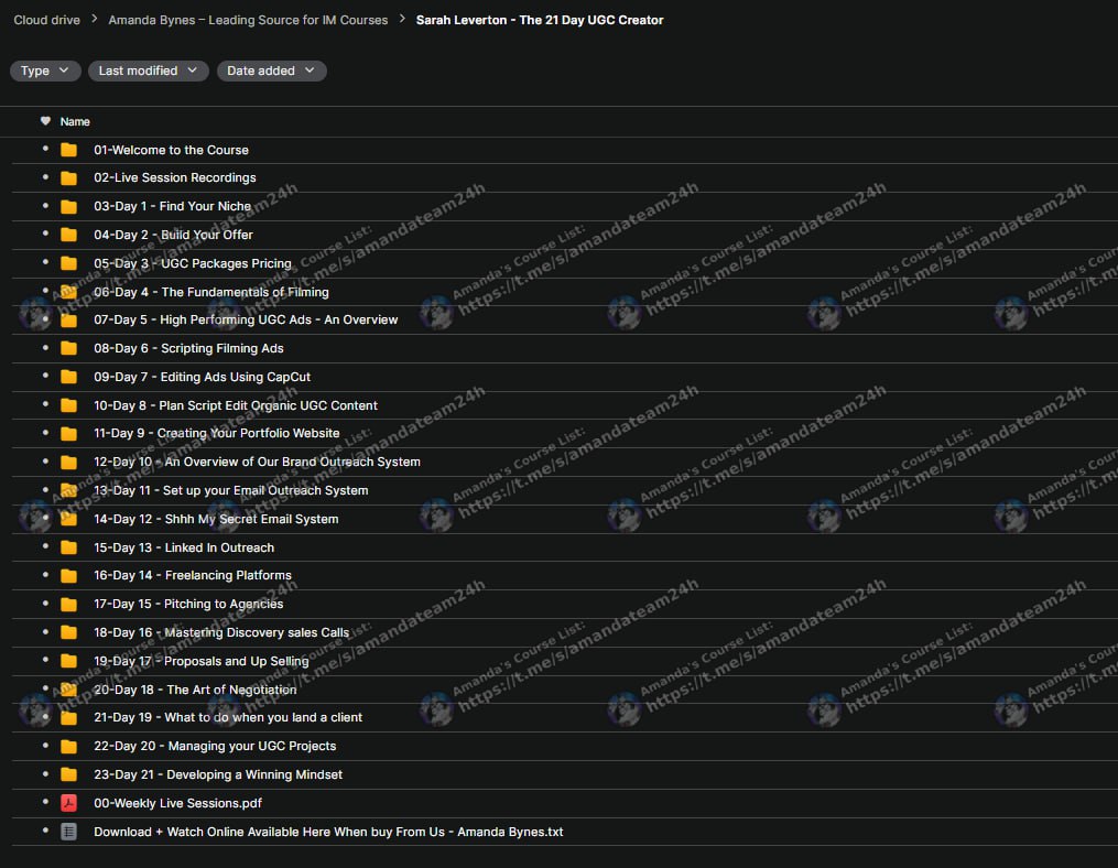 Sarah Leverton – The 21 Day UGC Creator