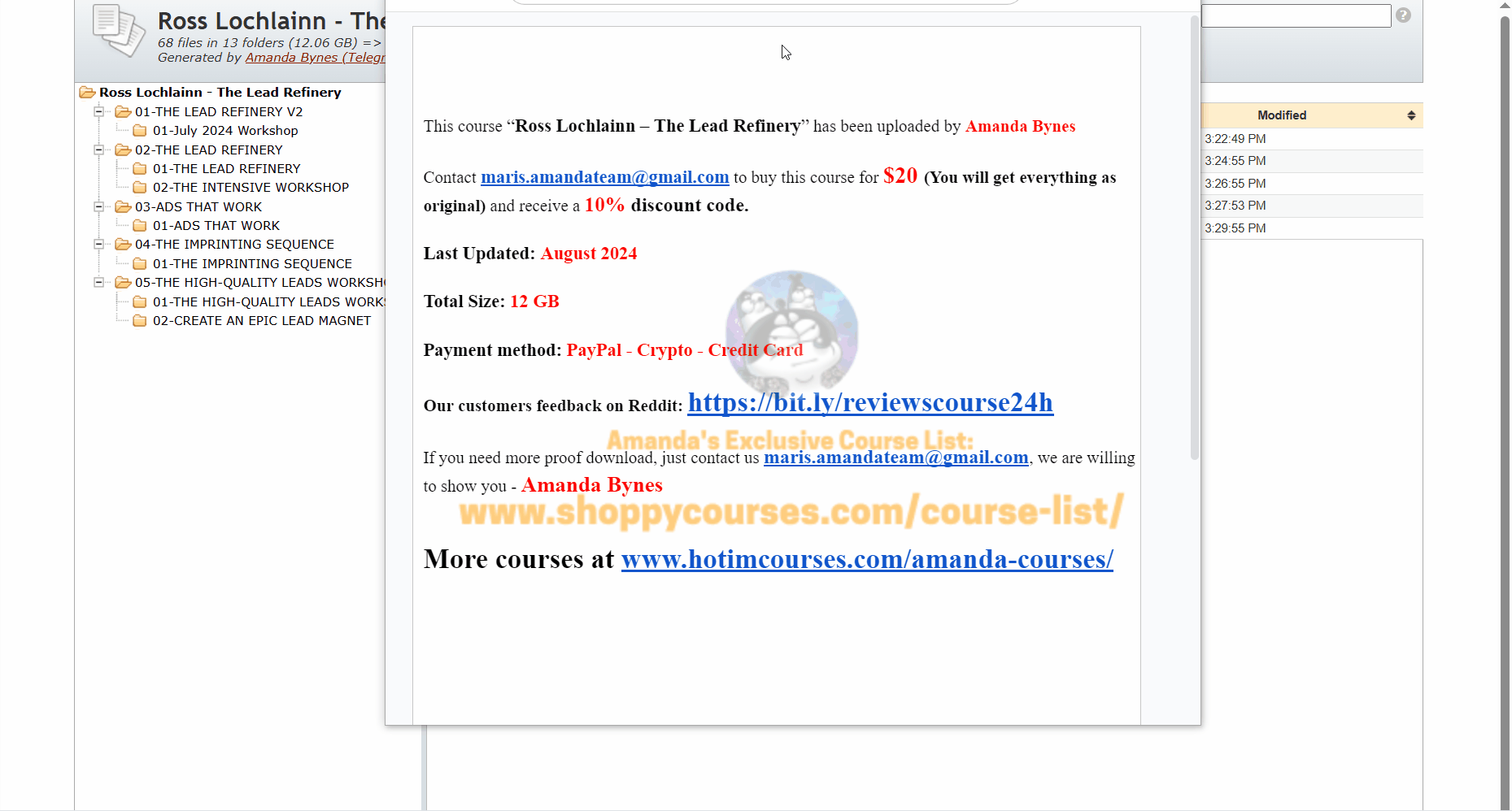 Ross Lochlainn – The Lead Refinery