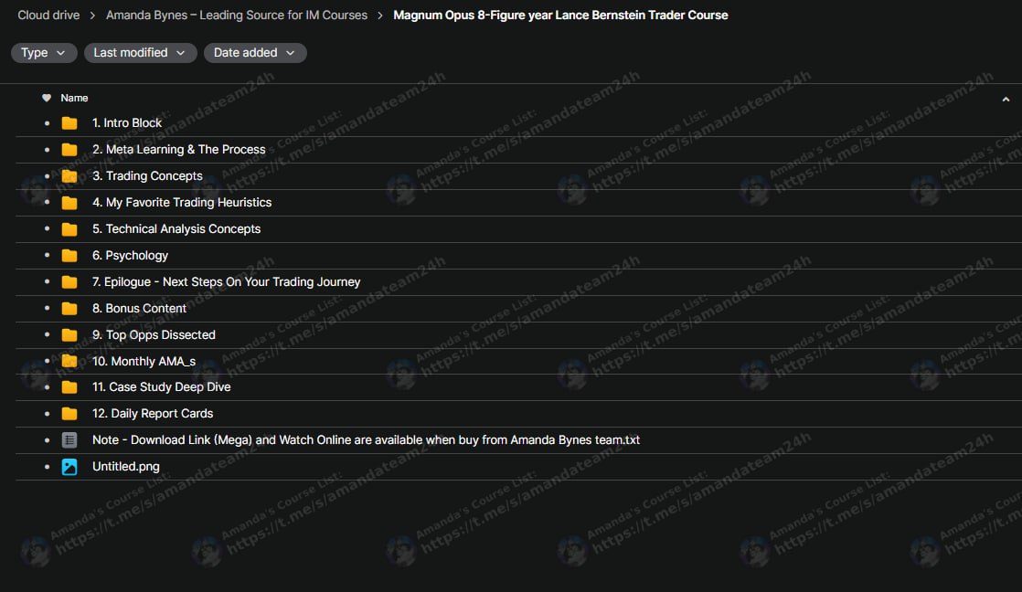 Magnum Opus 8-Figure year Lance Bernstein Trader Course