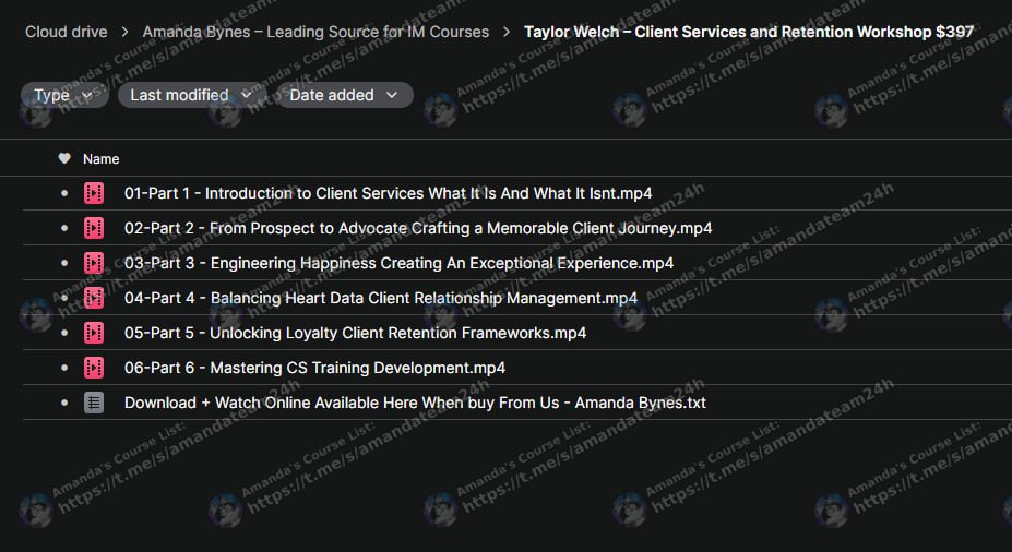 Taylor Welch – Client Services and Retention Workshop