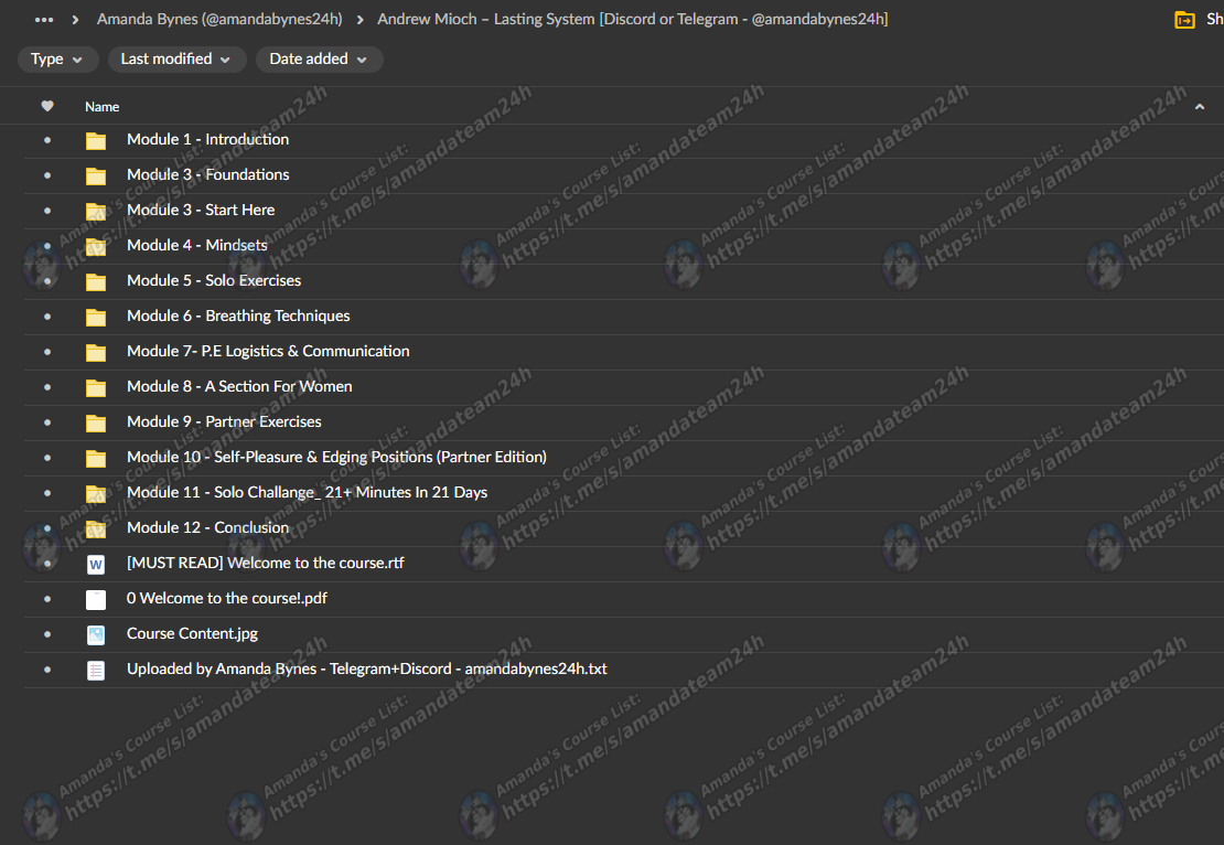 Andrew Mioch – Lasting System