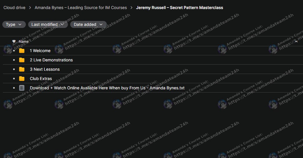 Jeremy Russell – Secret Pattern Masterclass